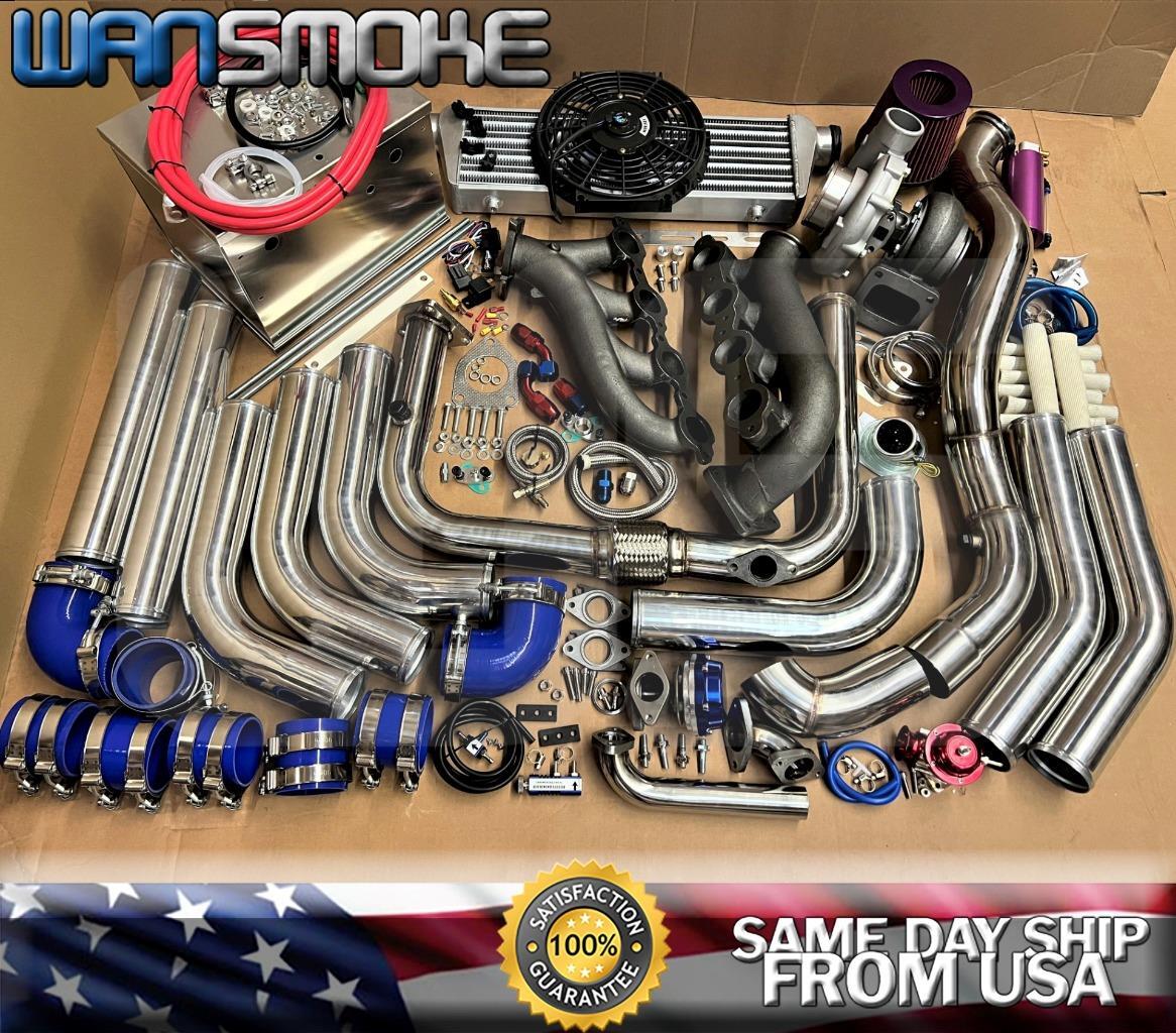 T76 Turbo Kit V8 LS LS1 LS2 LS3 LS6 for Silverado Sierra 4.8 4.8 5.3 6. ...