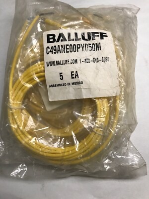 Balluff,C49ANE00PYN050M,Cable 4 Pin Bag of 5 Cables | eBay
