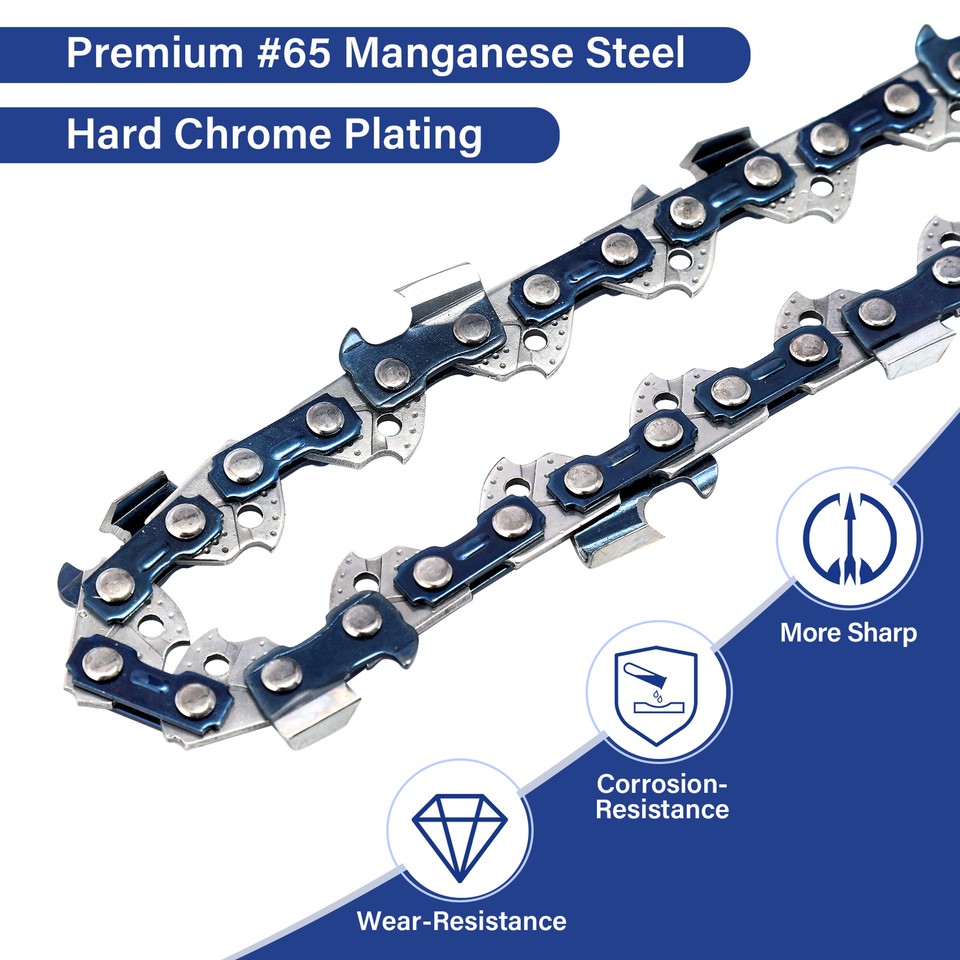 18" Chainsaw Chain 3/8" LP .050 62DL Full-Chisel for Poulan 4018 Echo ...