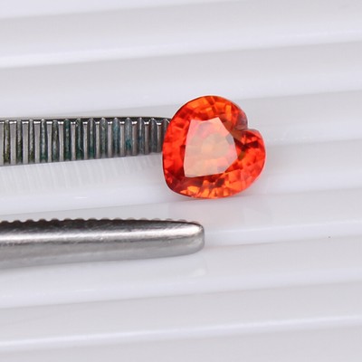 Natural Orange Sapphire Padparadscha 2.20 Ct Heart Cut Certified ...