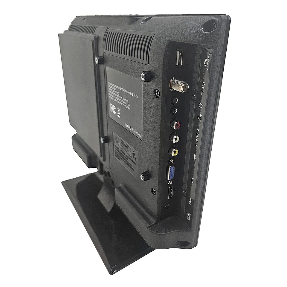 13.3" Portable Rechargeable HD LED TV with Antenna HDMI DVD VGA RCA USB ...