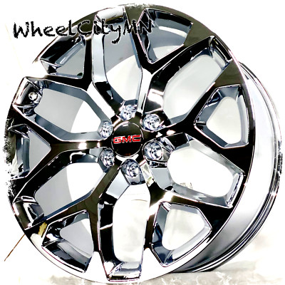 20" chrome Snowflake OE replica SFO 5668 wheels fits 2021 GMC Denali ...