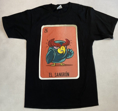 El Sangron Loteria Mexican Bingo Card T shirt Size Small Graphic Angry ...