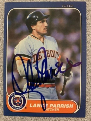 LANCE PARRISH DETROIT TIGERS AUTOGRAPHED SIGNED 1981 FLEER #467 | eBay