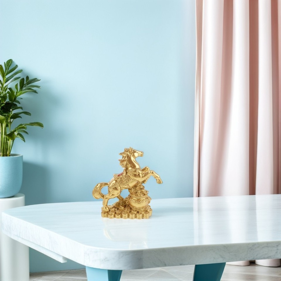 Decorative Animal Sculpture Hand Carved Horse Figurine Chinese Zodiac ...