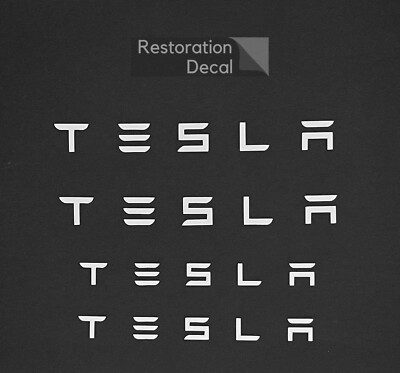 Tesla Brake Caliper Stickers 3M High Temperature Vinyl - White | eBay