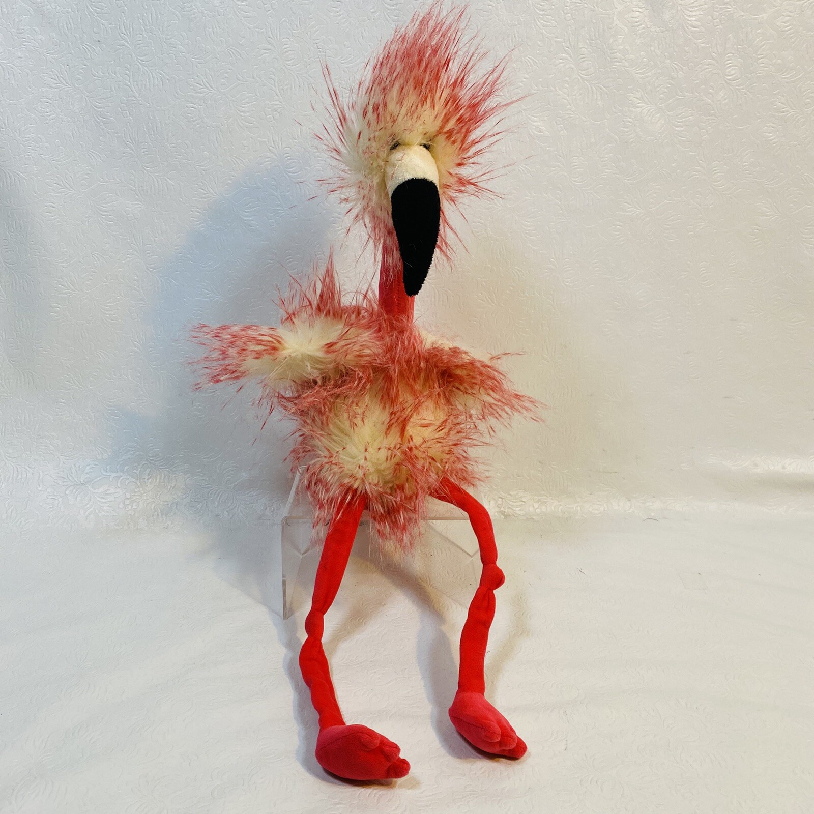 Jellycat Flora Flamingo Plush 21" Pink White Fluffy Stuffed Animal Bird ...