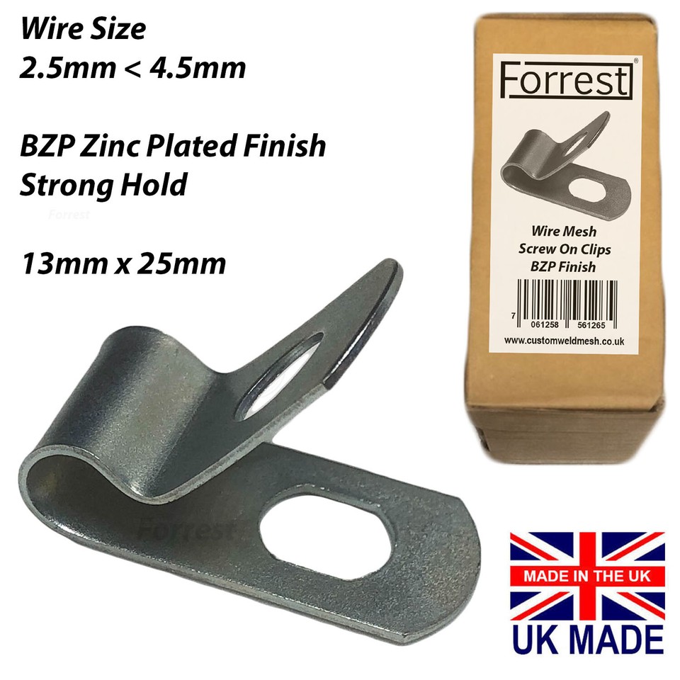 Wire Mesh Clip Galvanised Steel Screw Fixing Hole Welded Wire Mesh ...