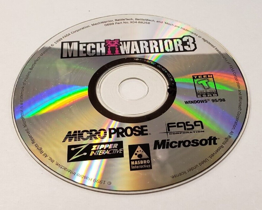 MechWarrior 3 Mech Warrior Disc Only (PC CD-ROM Game, 1999) 76930995747 ...