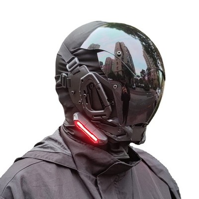 KYEDAY Punk Gothic Cyber Mask for Men,Techwear mask, Halloween Cosplay ...