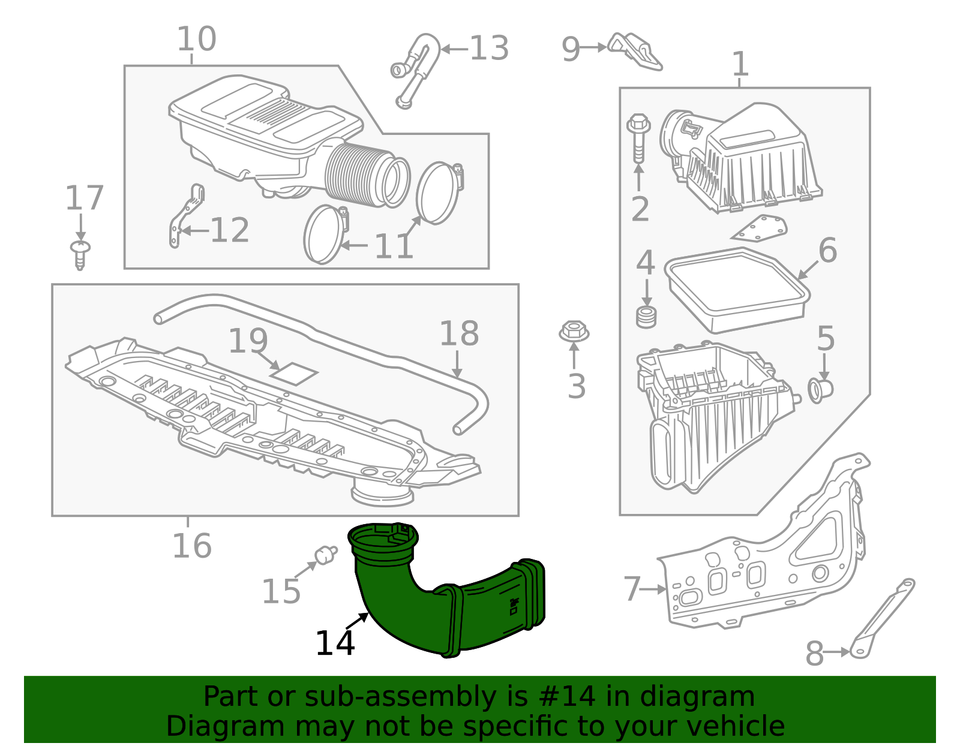 Genuine GM Intake Air Duct 84248793 | eBay