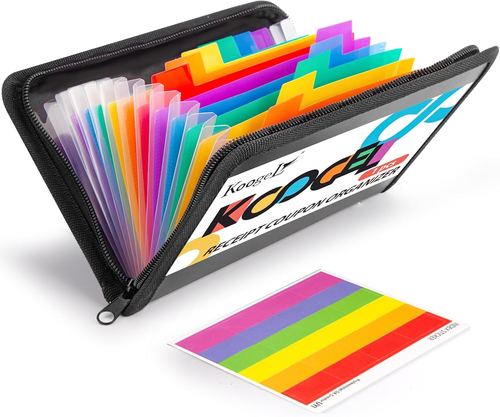 Receipt Coupon Organizer, 13 Pockets Mini Accordion File Organizer ...