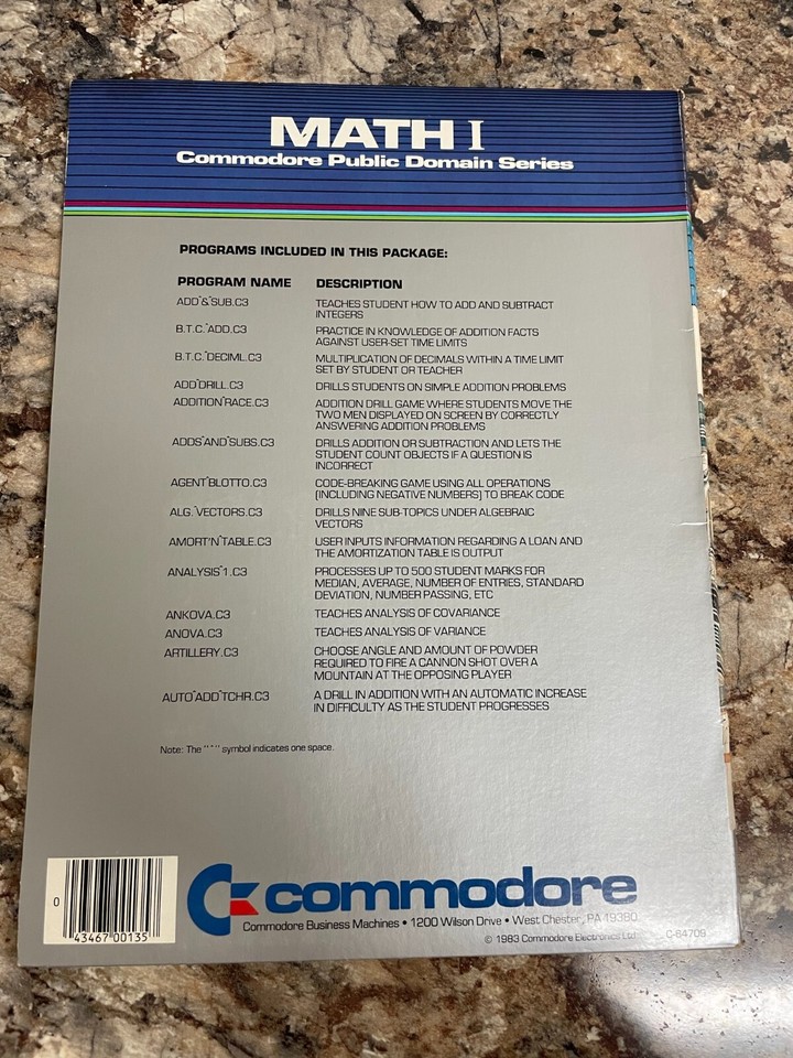 Commodore Math I | eBay