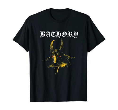 Bathory Classic Yellow Goat Logo T-Shirt | eBay