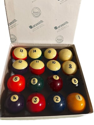 Aramith Crown Standard Pool Ball set 2 1/4" - USED The Belgian Billiard ...