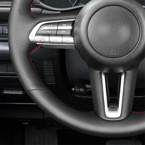 DIY Thread PU Leather Steering Wheel Cover For Mazda 3 CX 30 CX30 2019 diy-thread-pu-leather-steering-wheel-cover-for-mazda-3-cx-30-cx30-2019