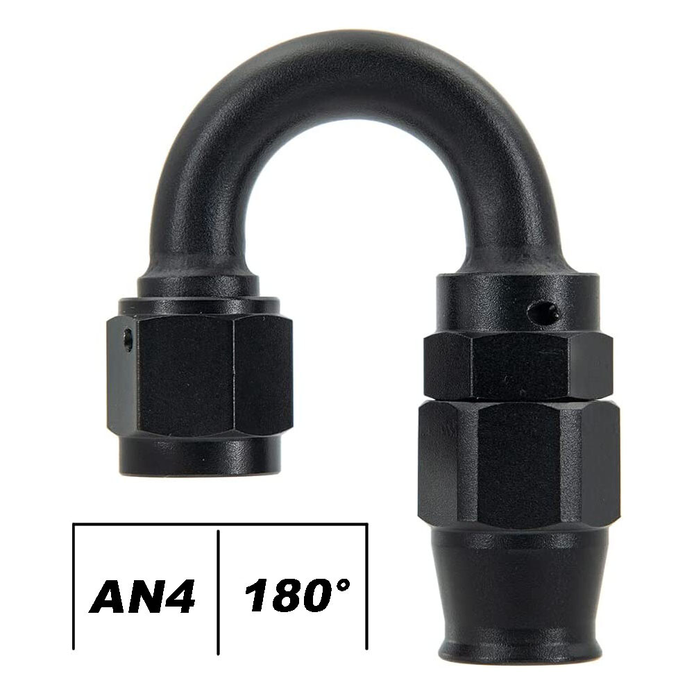 4PCS AN4 4AN 180 Degree PTFE Teflon Swivel Hose End Fitting Adapter | eBay