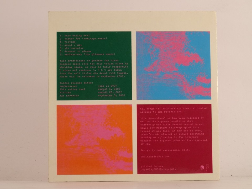 SHOCKING PINK SINGLES (577) 7 Track Promo CD Album including Card ...