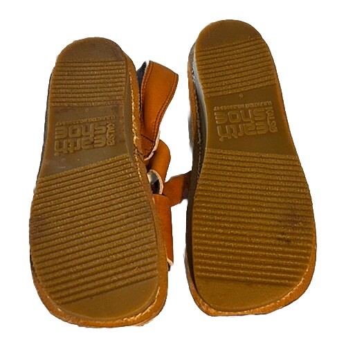 Vtg ANNE KALSO Womens Sz 7 Earth Shoe Sandals Brown Leather Made N USA ...