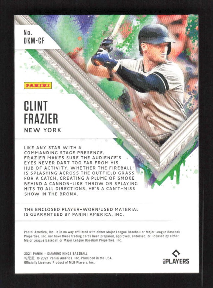 Clint Frazier Relic 2021 Panini Diamond Kings DK Materials #DKM-CF | eBay