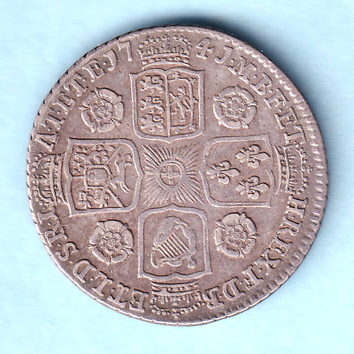 Great Britain. 1741 George 11 - Shilling.. Roses in angles.. aVF | eBay
