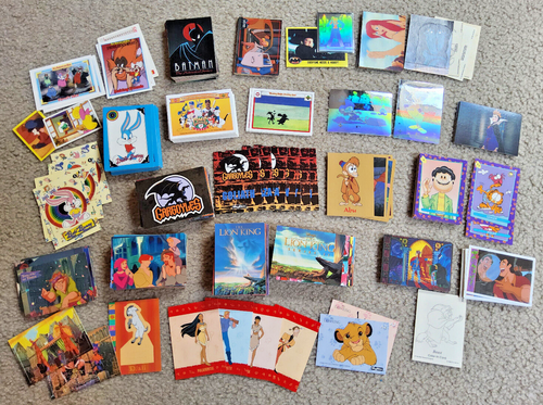 HUGE Lot of Vintage 90s Disney & Cartoon Trading Cards 579 Total no ...