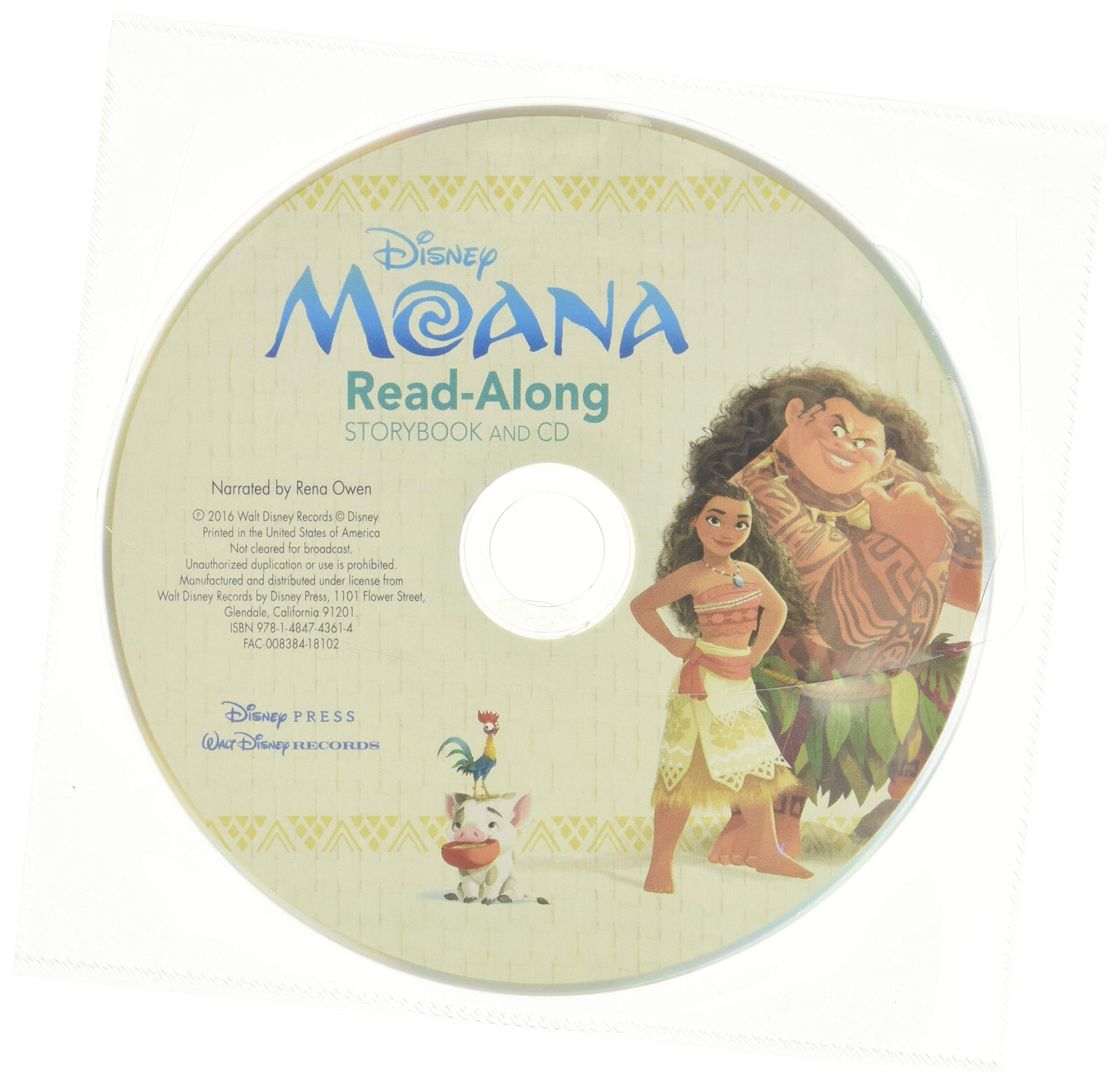 Read-Along Storybook and CD Ser.: Moana ReadAlong Storybook and CD by ...