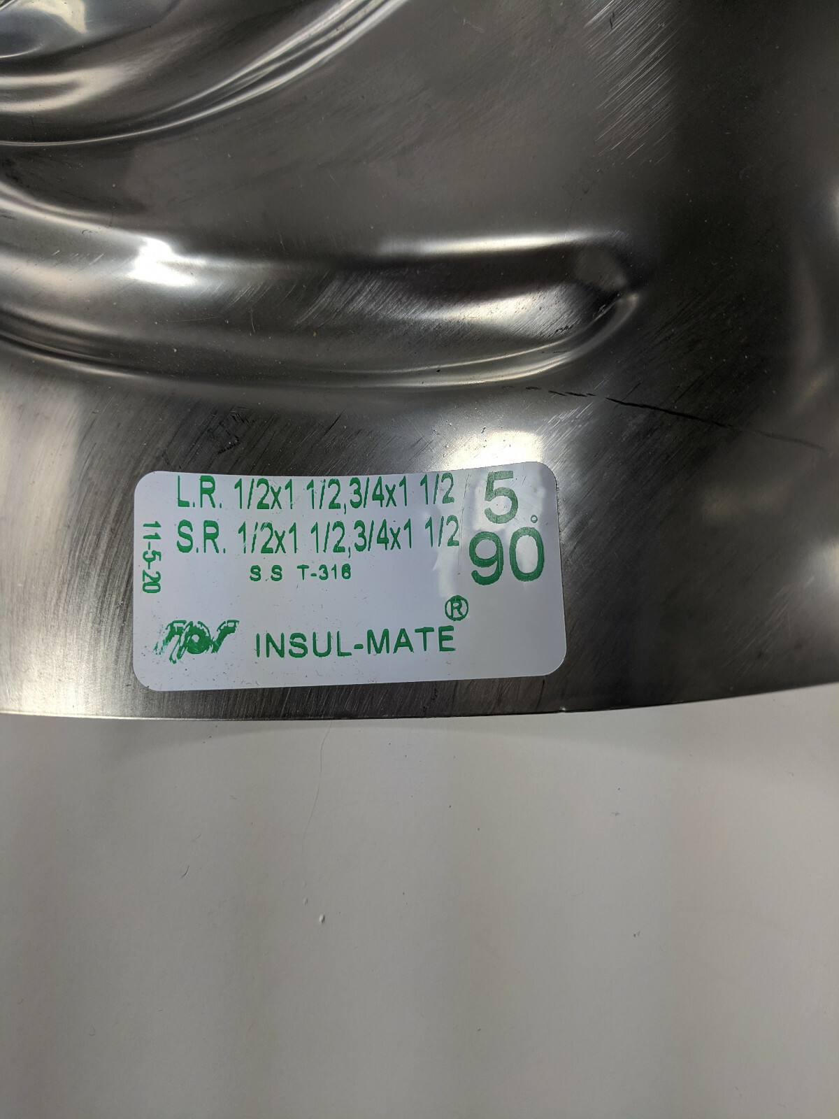 7X RPR SSEL059R Insul-Mate #5 90° Degree T-316 Stainless Steel Elbow | eBay