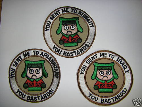 a0222-3 You sent me to (1each) Iraq Afghanistan Kuwait set of 3 patches ...