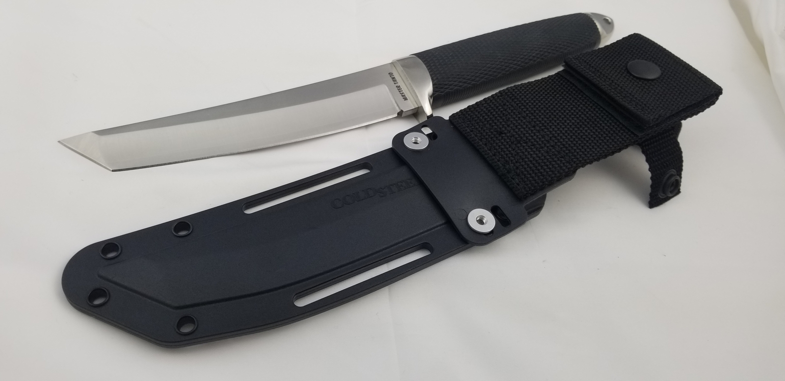 Cold Steel Master Tanto San Mai Black Stainless Fixed Blade Knife w ...
