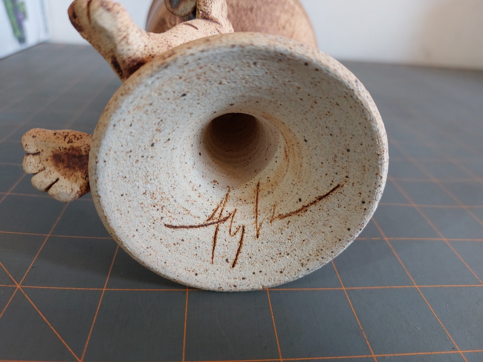 Pottery decoration Cup Chalice Troll Gremlin Face Art Weird Odd | eBay UK