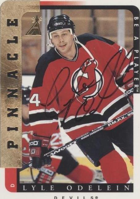 1996-97 Pinnacle Be A Player - Lyle Odelein #148 Autographs (AU) for ...