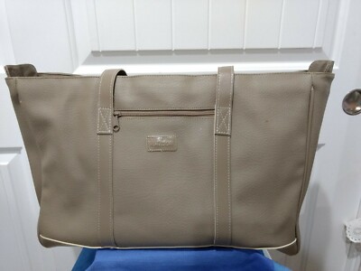 Vtg. ULTIMA II Tote Bag Large Heavyweight Padded Faux Leather Top ...