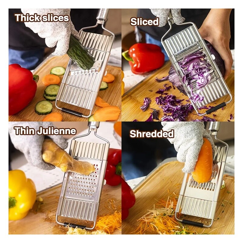 Multi-Purpose Vegetable Slicer 4 In1 Grater Cutter Stainless Steel ...