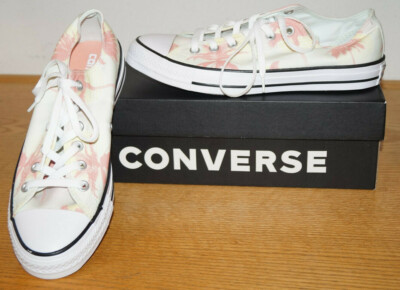 CONVERSE SZ 10 CHUCK TAYLOR WOMENS CORAL PALM TREES NEW W/ BOX | eBay