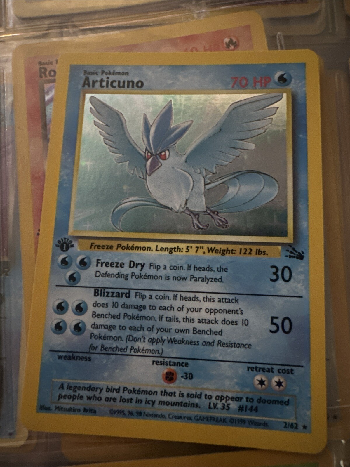 Pokémon TCG Articuno Fossil 2/62 Holo 1st Edition Holo Rare | eBay