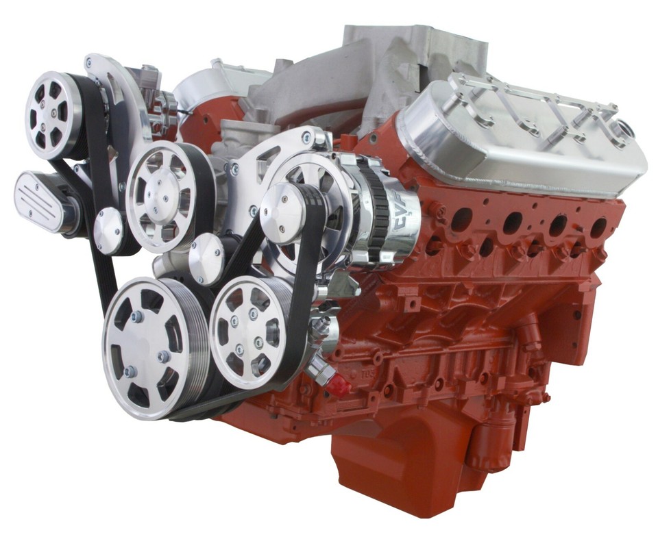 Chevy LS High Mount Serpentine System with STANDARD Rotation LS1 LS2 ...