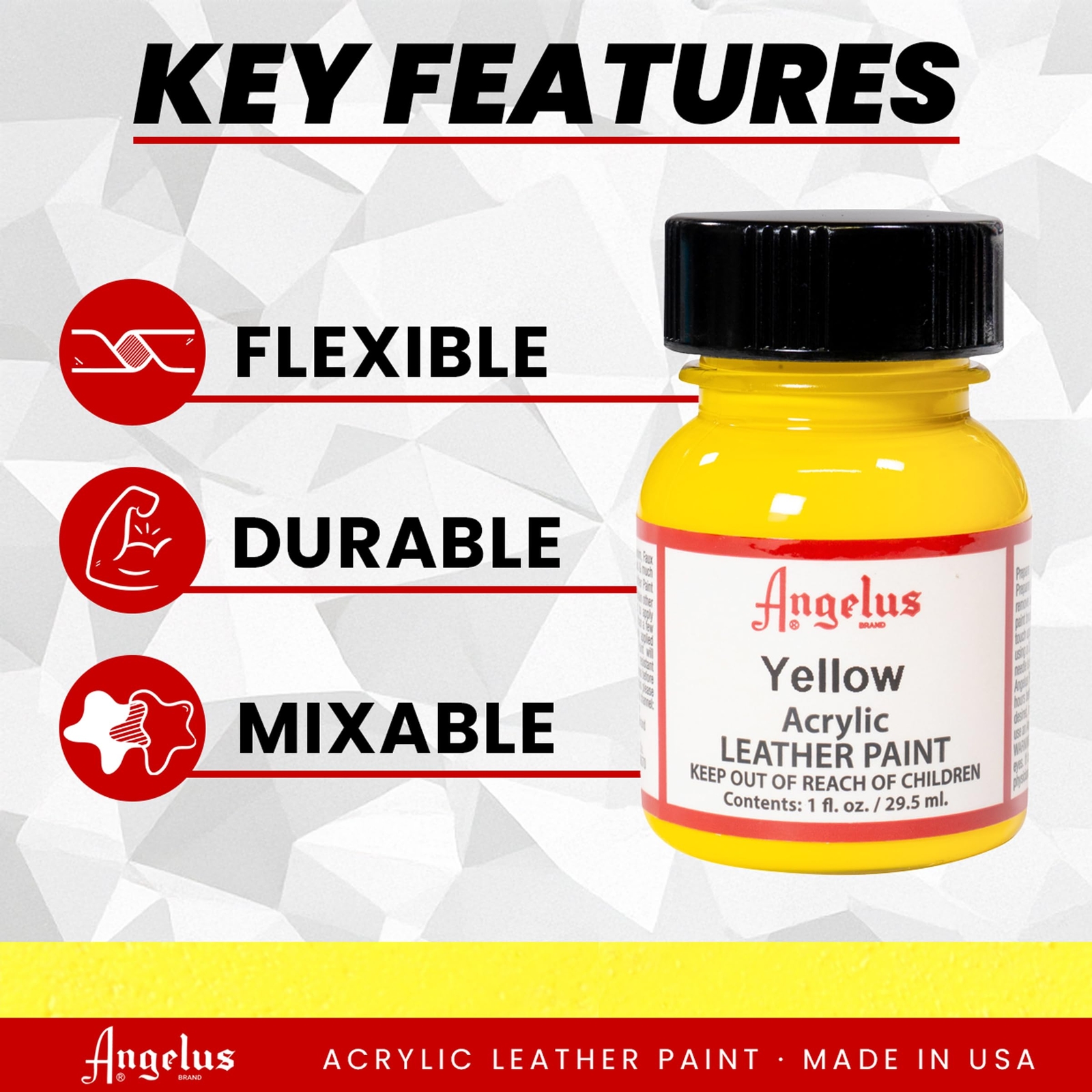 Acrylic Leather Paint 1 Fl Oz Pack of 1 Yellow | eBay