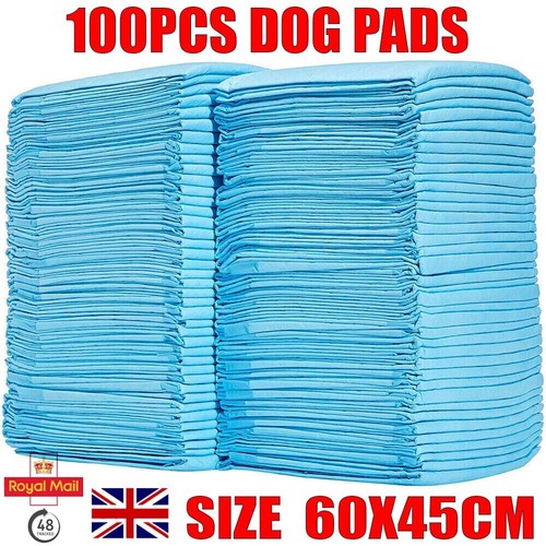 100 Large Puppy Training Trainer Train Pads Toilet Pee Wee Poo Dog Pet ...