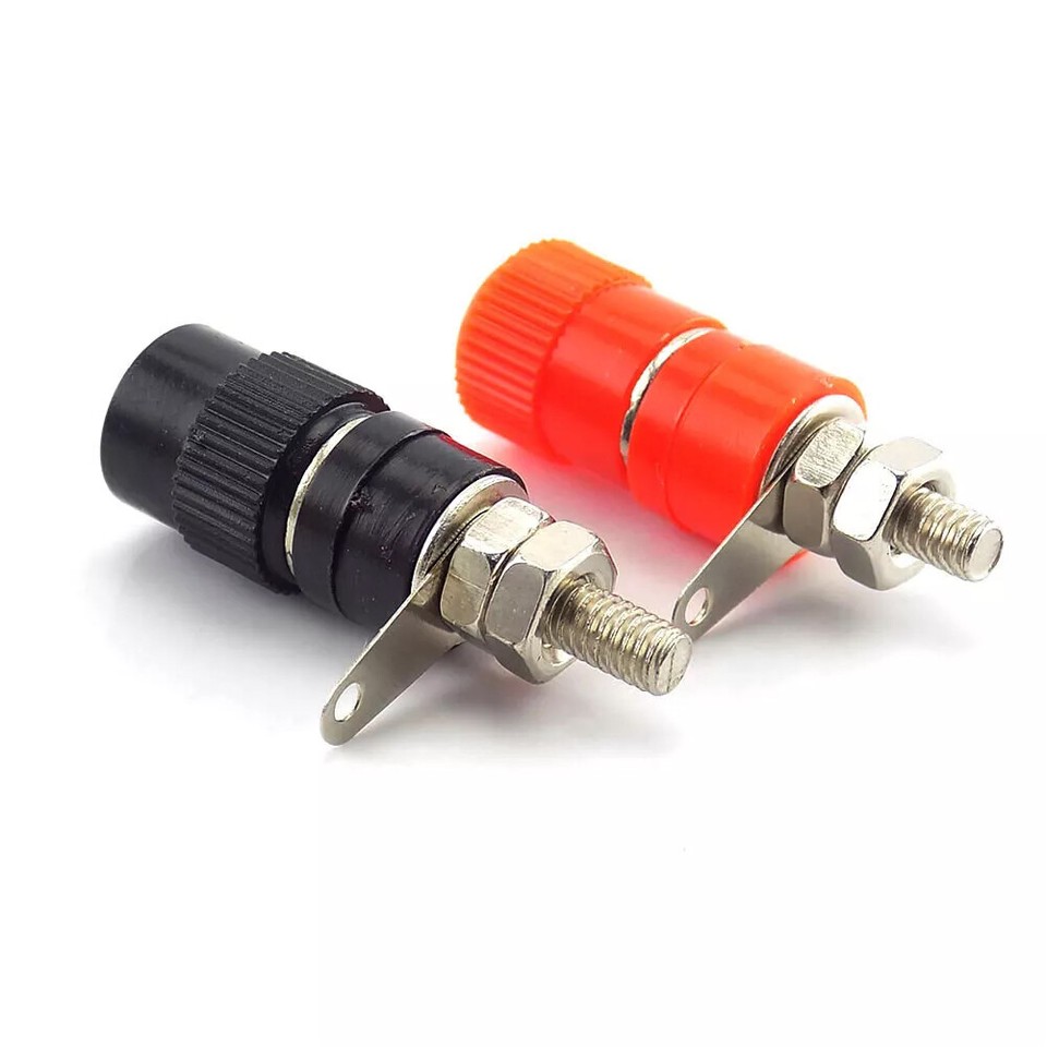 10 Pair 4mm Banana Plug Socket Jack Binding Post Nut Male Connector for ...