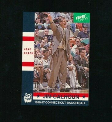 1996-97 First Union Connecticut Huskies Uconn Team Issue Jim Calhoun #1 ...