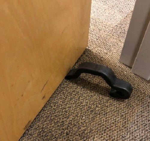 Railroad Door Stopper Wedge Rail Steel Train Doorstop Vintage Metal ...