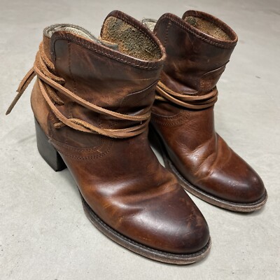 Freebird Steven Casey Ankle Boots Womens US 7 Brown Distressed Leather ...