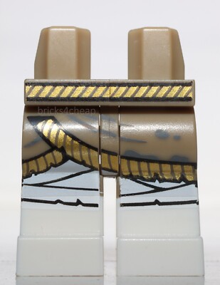 Lego Dark Tan Hips Legs White Boots Gold Belt Skirt Hem Wrappings ...
