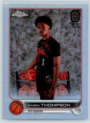 Amen Thompson 2022-23 Topps Chrome Overtime Elite Refractor City ...