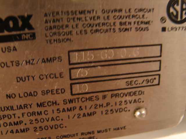 AUTOMAX CENTURA CE CE4A2TAX ROTARY VALVE ACTUATOR 115/50/0.6 V 400 IN ...