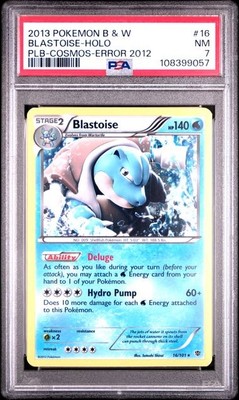 Blastoise #16 [HOLO Cosmos ERROR PSA 7 NM] 2013 Pokemon B & W Plasma ...