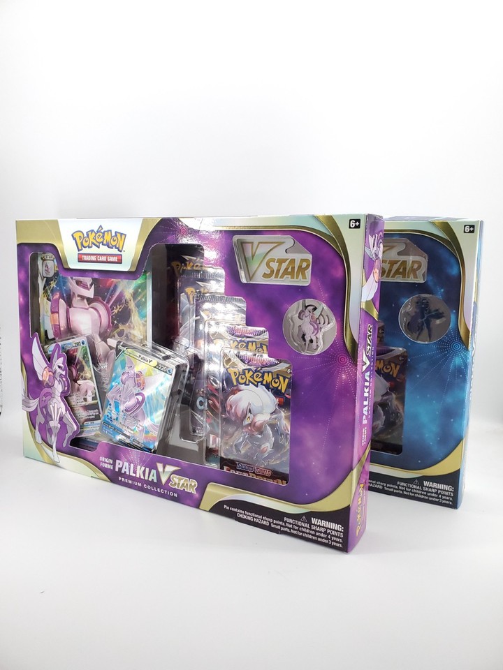 Pokemon TCG Origin Forme Dialga and Palkia VSTAR Premium Collection Box ...