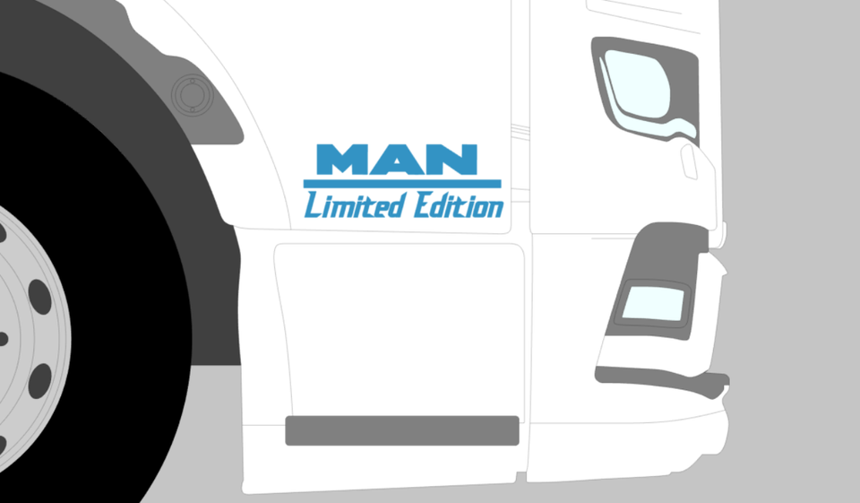 MAN truck side panel decals for both sides truck stickers TGX German ...