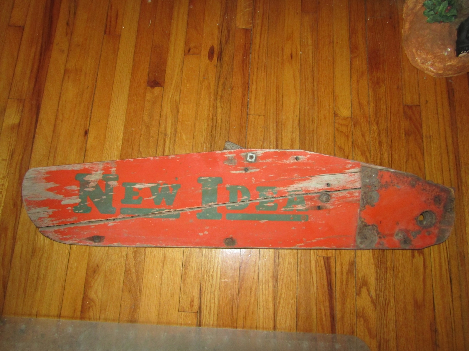 VINTAGE WOODEN NEW IDEA SICKLE MOWER SWATH BOARD WOOD SIGN | eBay